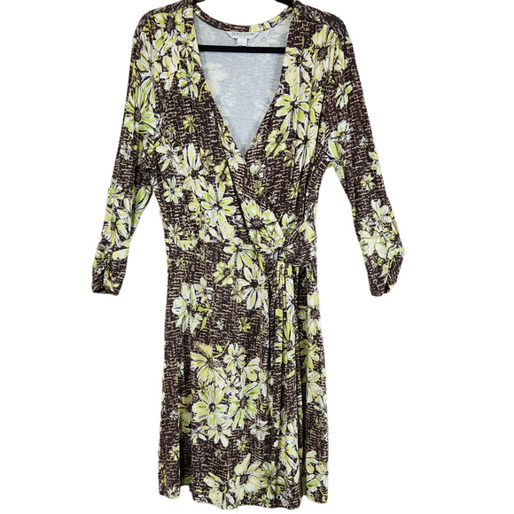 Pendleton | Dresses | Pendleton Womens Wrap Dress Sz Large Petite Brown ...